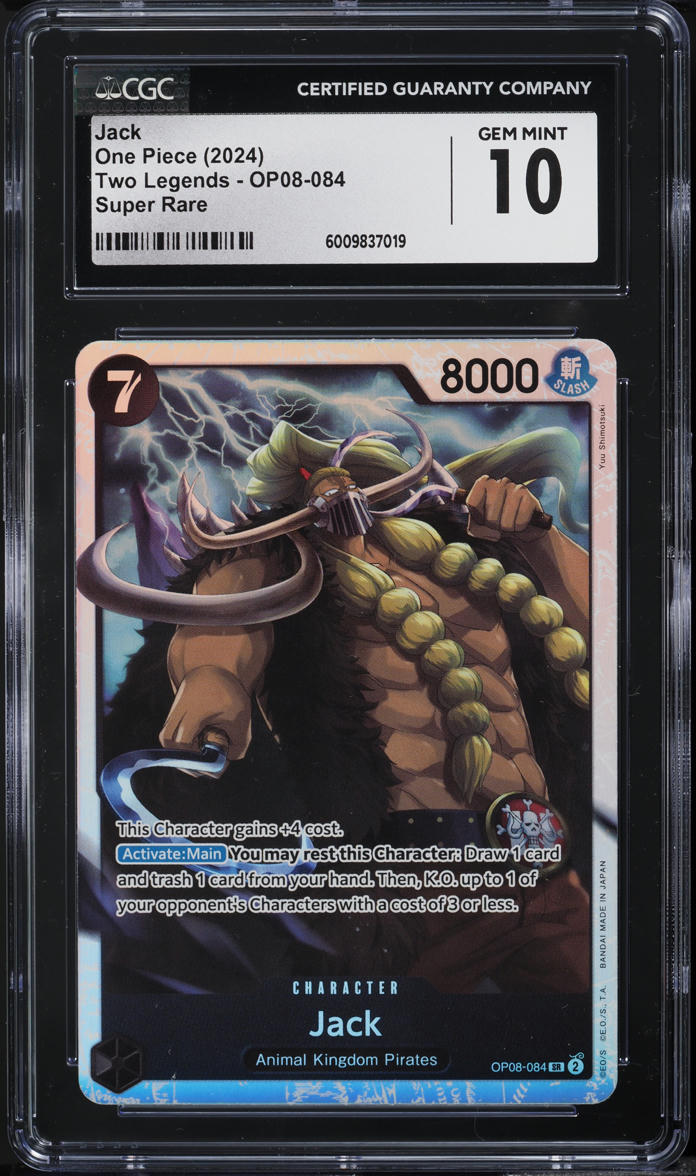 2024 One Piece Two Legends Jack #OP08-084 CGC 10 GEM MINT
