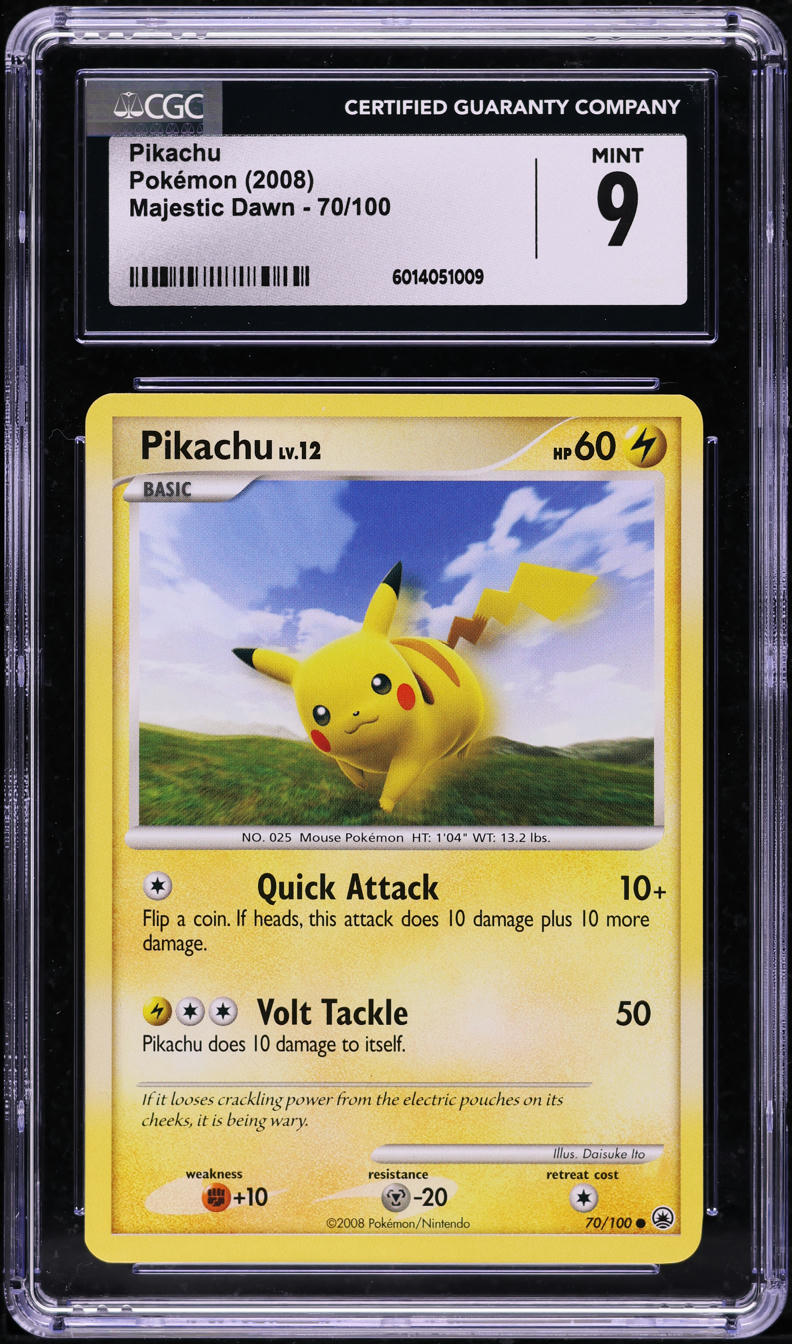 Graded Pikachu Pokemon Cards - Pocket Slabs