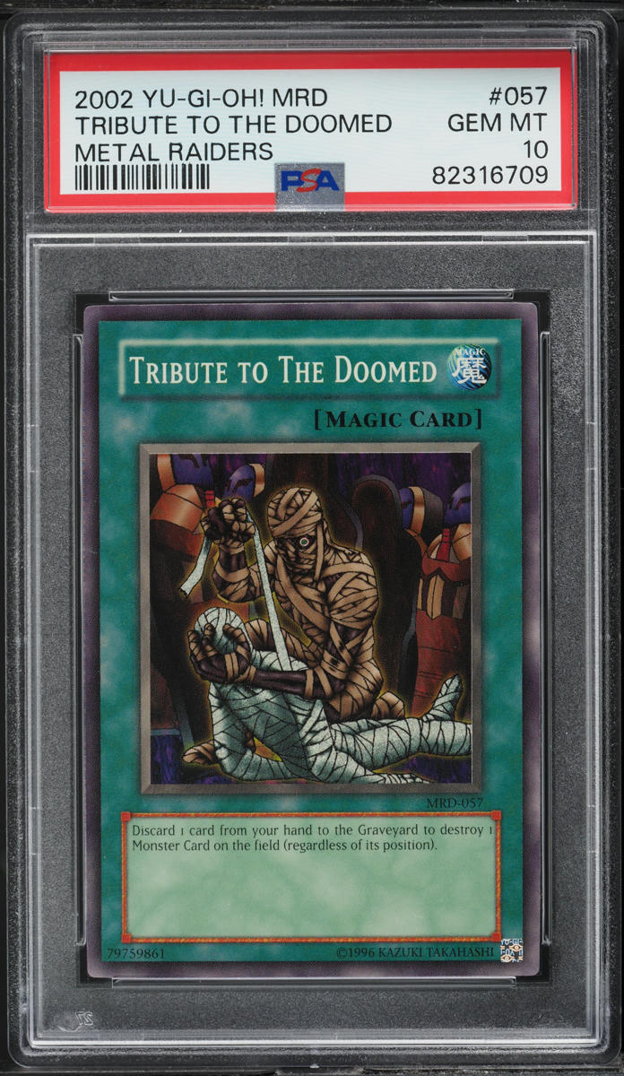2002 Yu-Gi-Oh! Metal Raiders Tribute To The Doomed #MRD-057 PSA 10 GEM