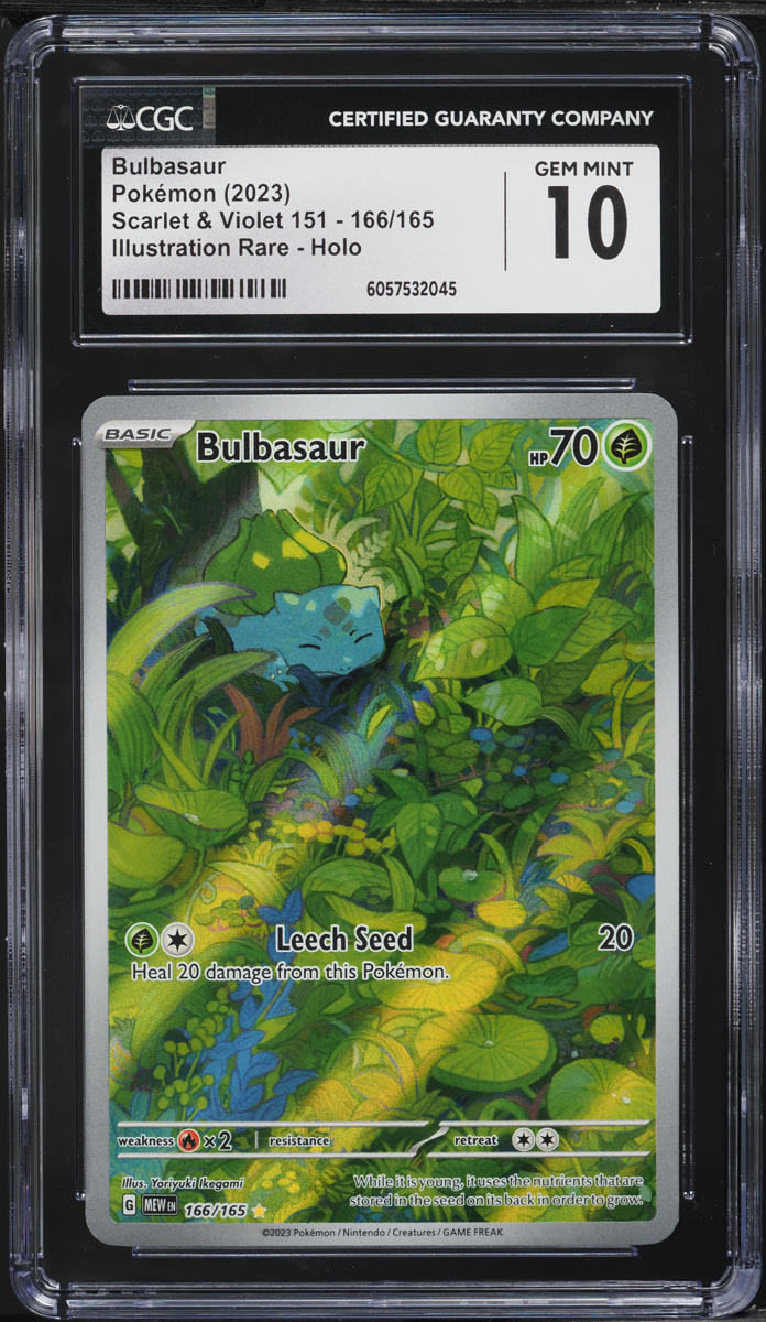 2023 Pokemon Scarlet & Violet 151 IR Bulbasaur #166 CGC 10 GEM MINT
